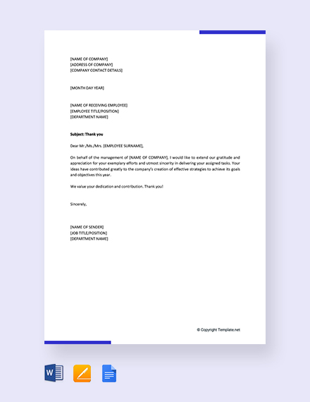 12+ Thank You Letter For Appreciation - PDF, DOC