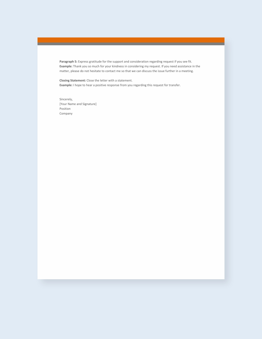 44+ FREE Transfer Letter Templates - PDF, Google DOC, Excel, Apple ...