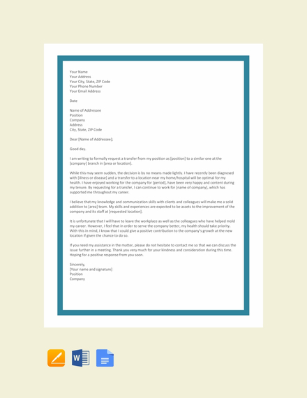 44+ FREE Transfer Letter Templates - PDF, Google DOC, Excel, Apple ...
