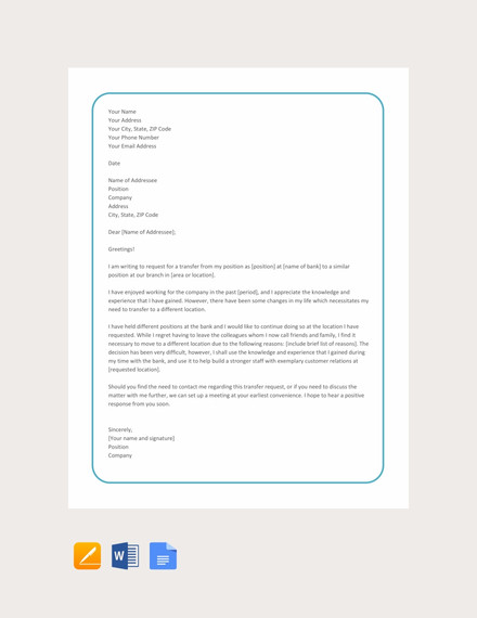 21+ Employee Transfer Letter Templates - PDF, DOC
