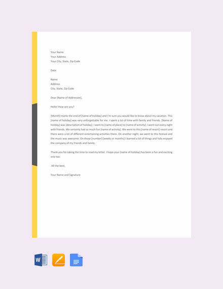16+ Vacation Letter Templates - PDF, DOC, MS Word, Apple Pages