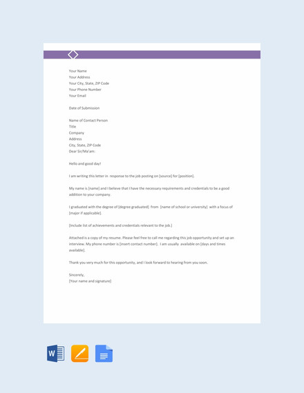 41+ Application Letter Templates Format - DOC, PDF