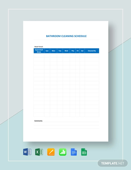 57+ Cleaning Schedule Templates - PDF, DOC, Xls