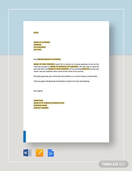 Reference Letter Example - 33+ Free Word, PDF DOcuments Download