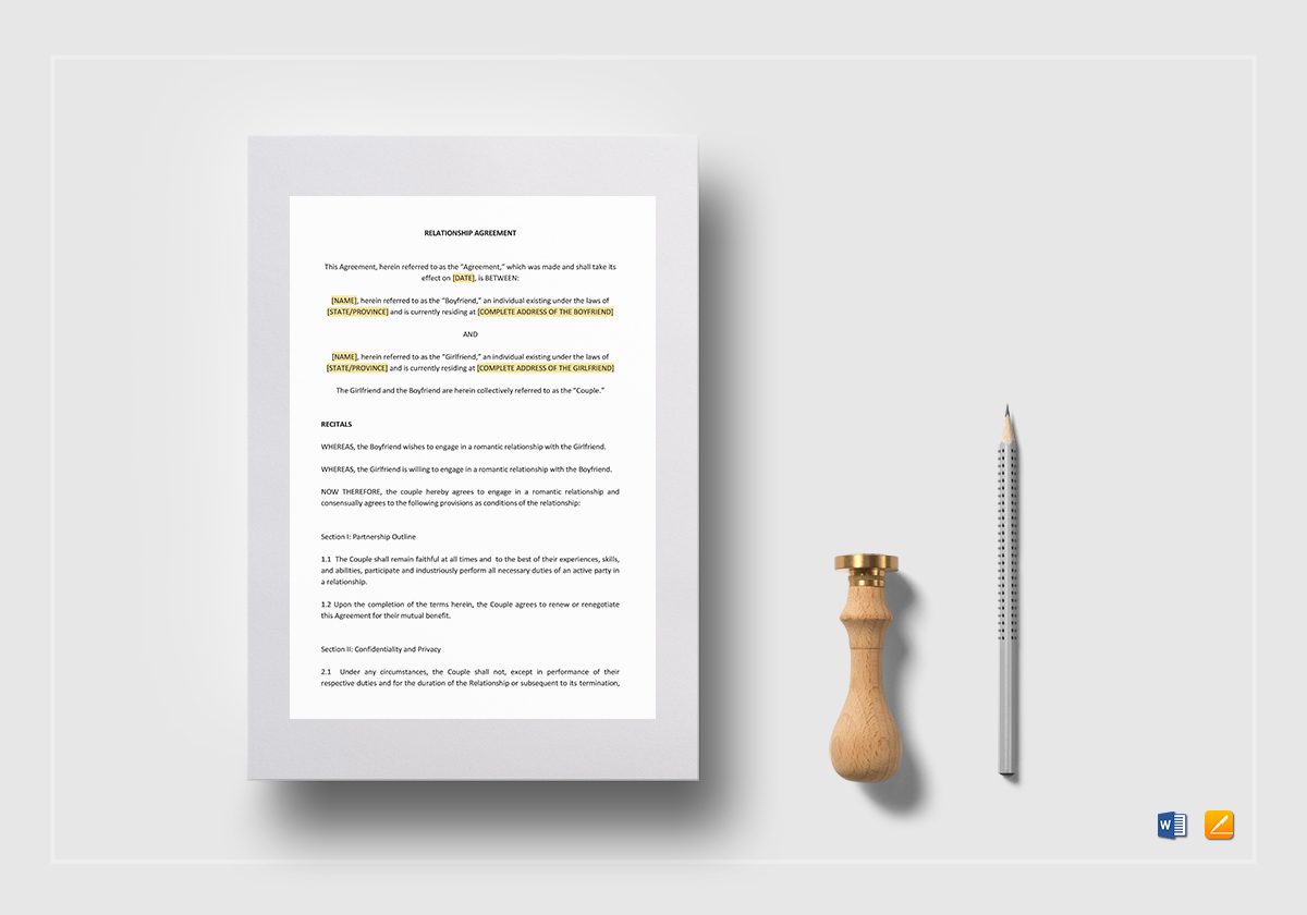 FREE 6+ Relationship Agreement Templates in Google Docs | MS Word ...