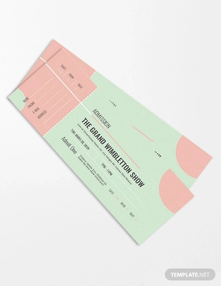 113+ Ticket Templates - Word, Excel, PDF, PSD, EPS