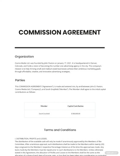 13+ Agent Commission Agreement Templates - Word, Apple Pages, Google Docs