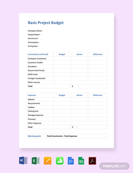 17+ Project Budget Templates - Docs, PDF, Excel