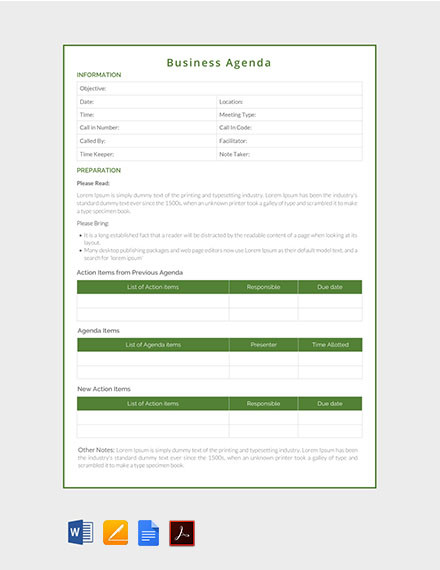 25+ Simple Agenda Templates - PDF, DOC