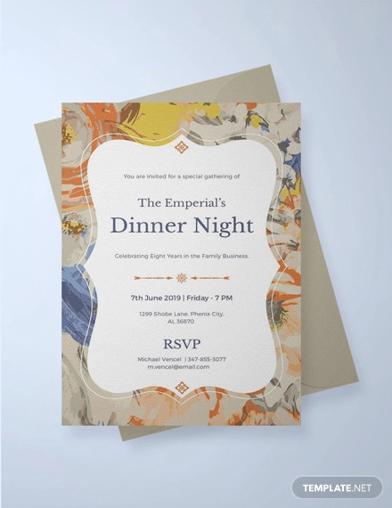 67+ Dinner Invitation Designs - PSD, AI