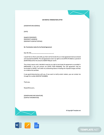 19+ Rental Termination Letter Templates - Free Sample, Example Format ...