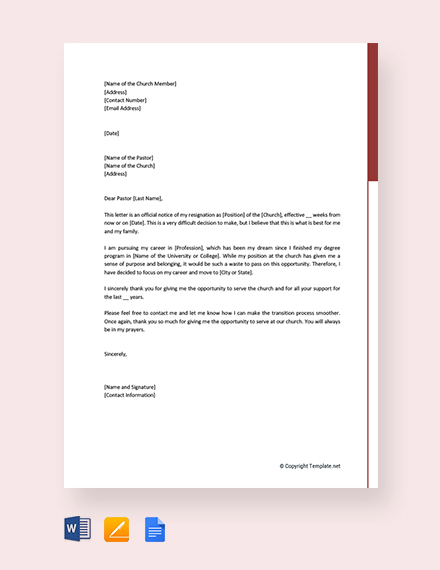Membership Resignation Letters Template - 15+ Word, PDF Format Download