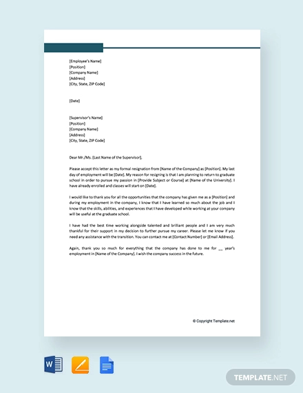 20+ Employee Resignation Letter Templates - PDF, DOC