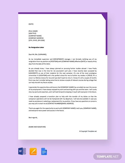 20+ Employee Resignation Letter Templates - PDF, DOC