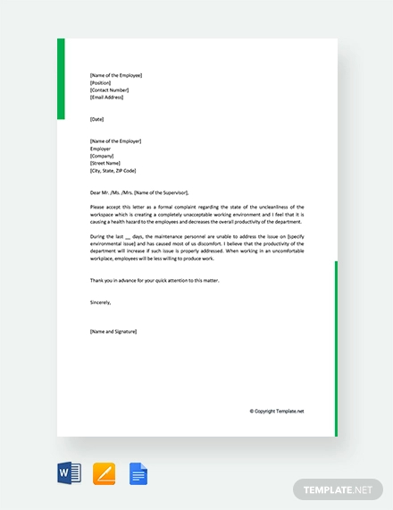 16+ Environment Complaint Letter Templates - Free Sample, Example ...
