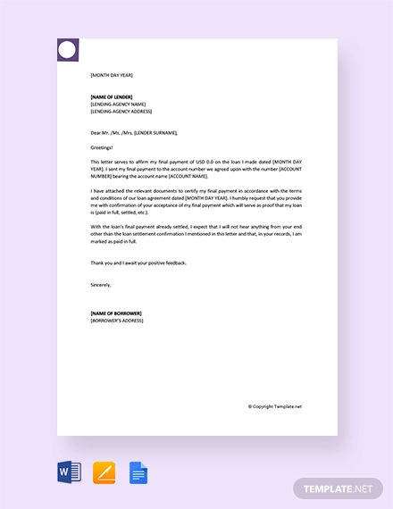 Payment Letter Template- 38+ Free PDF Documents Download