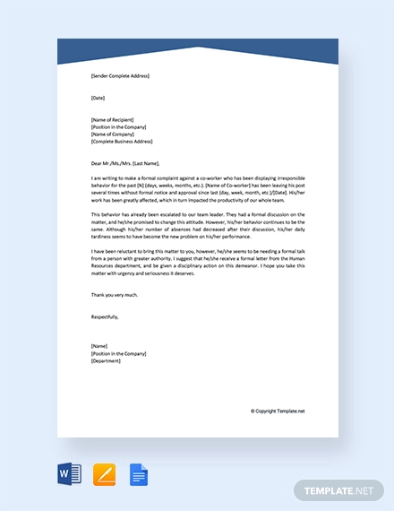 14+ Formal Complaint Letter Templates - PDF, Word, Google Docs