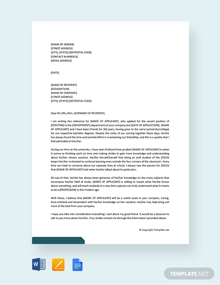 Sample Personal Reference Letter - 13+ Free Word, Excel, PDF Documents ...