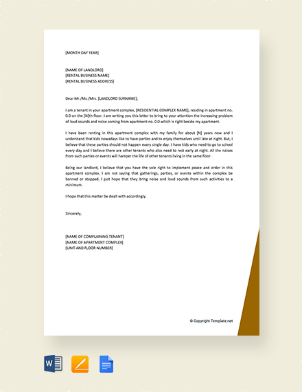 15+ Tenant Complaint Letter Templates - PDF, DOC