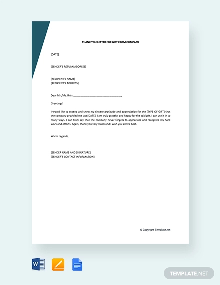 11+ Thank You Letter For Gift - DOC, PDF