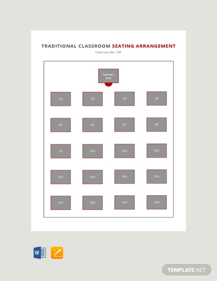 Classroom Seating Chart Template - 25+ Examples in PDF, Word, Excel