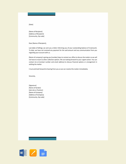 18+ Reminder Letter Templates