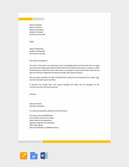 18+ Reminder Letter Templates