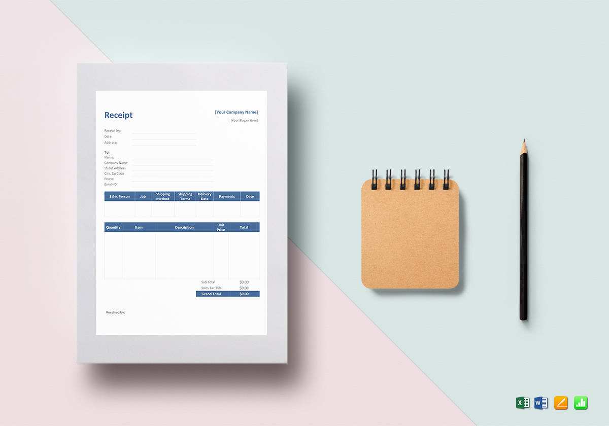 12+ Receipt Templates in Apple Pages