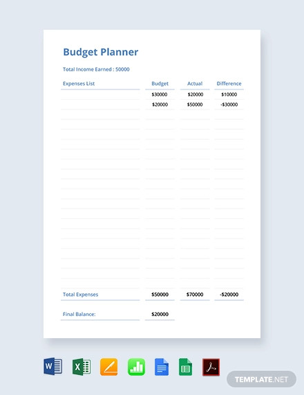 19 Simple Budget Planner Templates Word PDF Excel