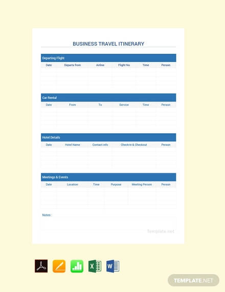 18 Itinerary Templates In Google Docs