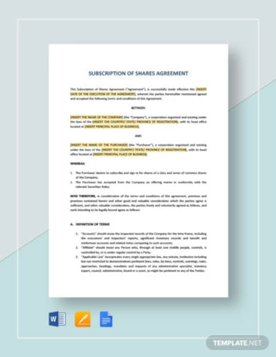 16+ Subscription Agreement Templates - PDF, Word, Apple Pages, Google Docs