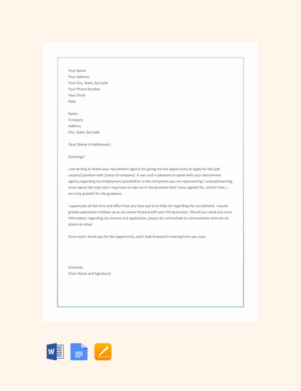 10+ Thank You Letter to Recruiter - PDF, DOC