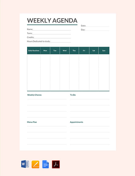 25+ Simple Agenda Templates - PDF, DOC