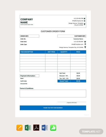 15 Order Templates In Google Docs