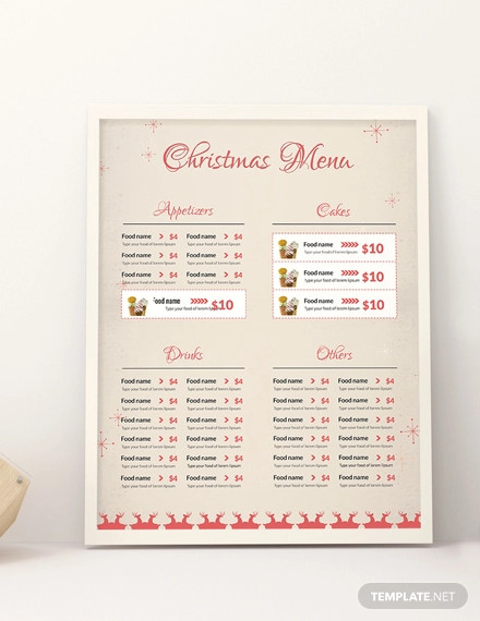 Sample Christmas Menu - 41+ Free Templates in Word, PSD, AI
