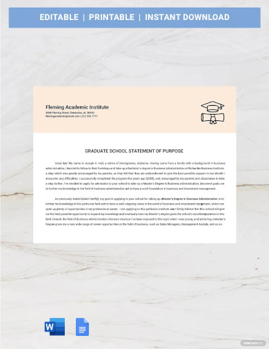 26+ Statement of Purpose Templates