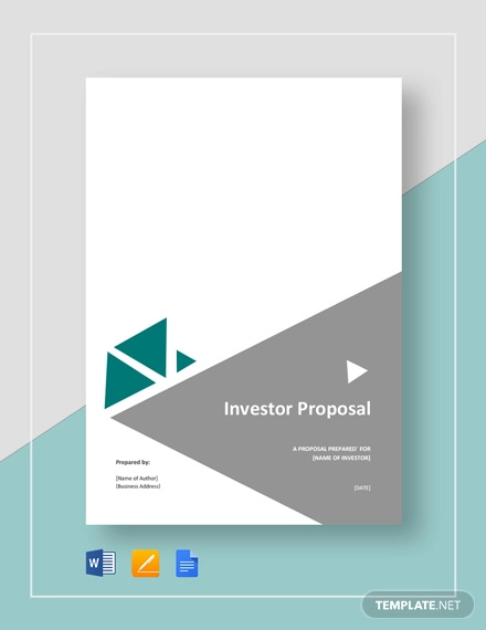 40+ Investment Proposal Templates in MS Word | PDF | Google Docs | Pages