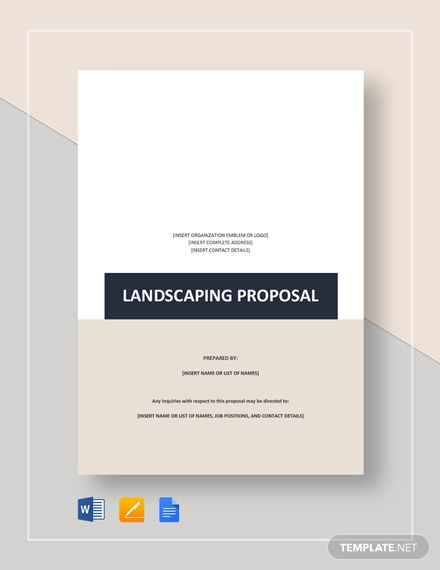 4+ Landscaping Proposal Templates - Word, PDF, Pages