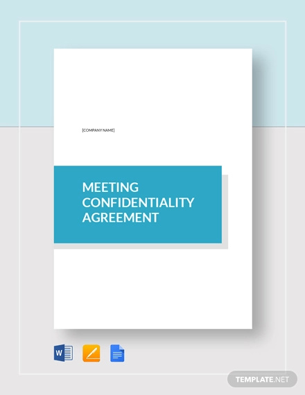 12+ Meeting Confidentiality Agreement Templates - PDF, Word