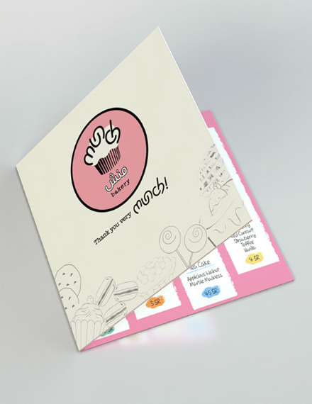 Bakery Menu Designs 16 Free Templates