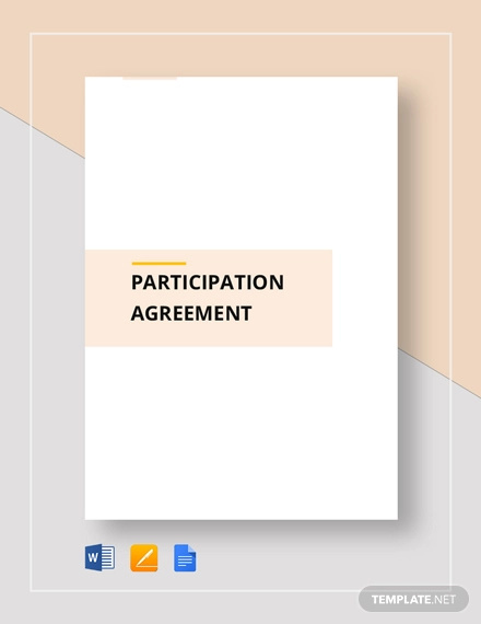 Participation Agreement Template - 10+ Free Word, PDF Format Download