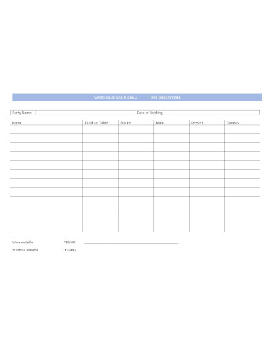 15+ Order Templates in Google Docs