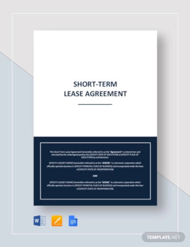 9+ Short Lease Agreement Templates - PDF, Word, Apple Pages, Google Docs