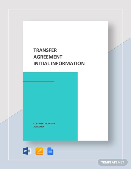 14+ Transfer Agreement Templates - Free Word, PDF, Apple Pages, Google ...