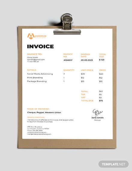 8+ Advertising Invoice Templates - Free Word, PDF, Excel Format Download