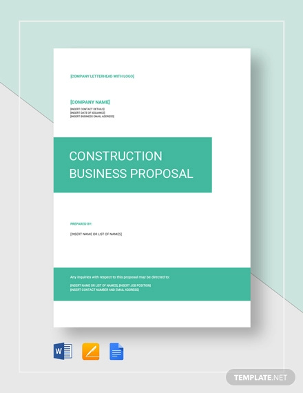 Construction Business Proposal Templates - 10+ Free Word, PDF Format ...