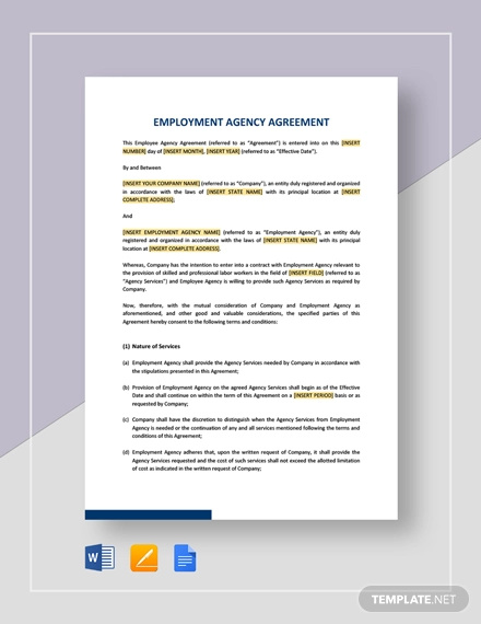 35+ Employment Agreement Templates – Word, PDF Format Download