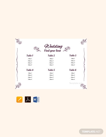 12+ Seating Chart Templates in Word