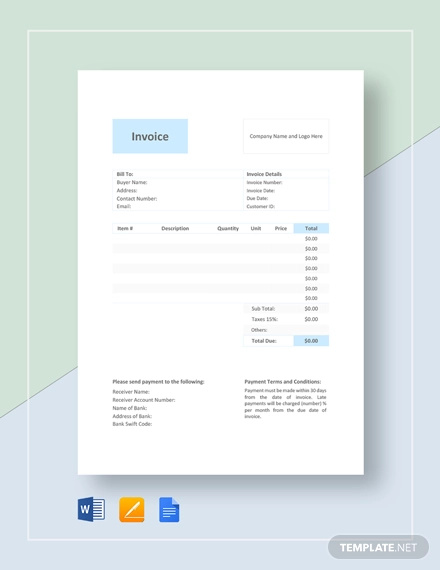 Photography Invoice Template - 10+ Free Word, Excel, PDF Format Download