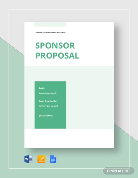 Sponsorship Proposal Template - Free 39+ Word, Excel, PDF Format Download